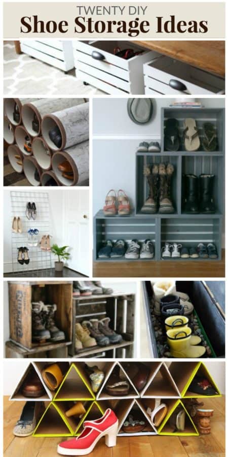 20 DIY SHOE STORAGE IDEAS - Mommy Moment