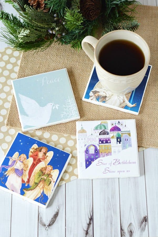 DIY CHRISTMAS COASTERS - RECYCLED CARD CRAFT - Mommy Moment