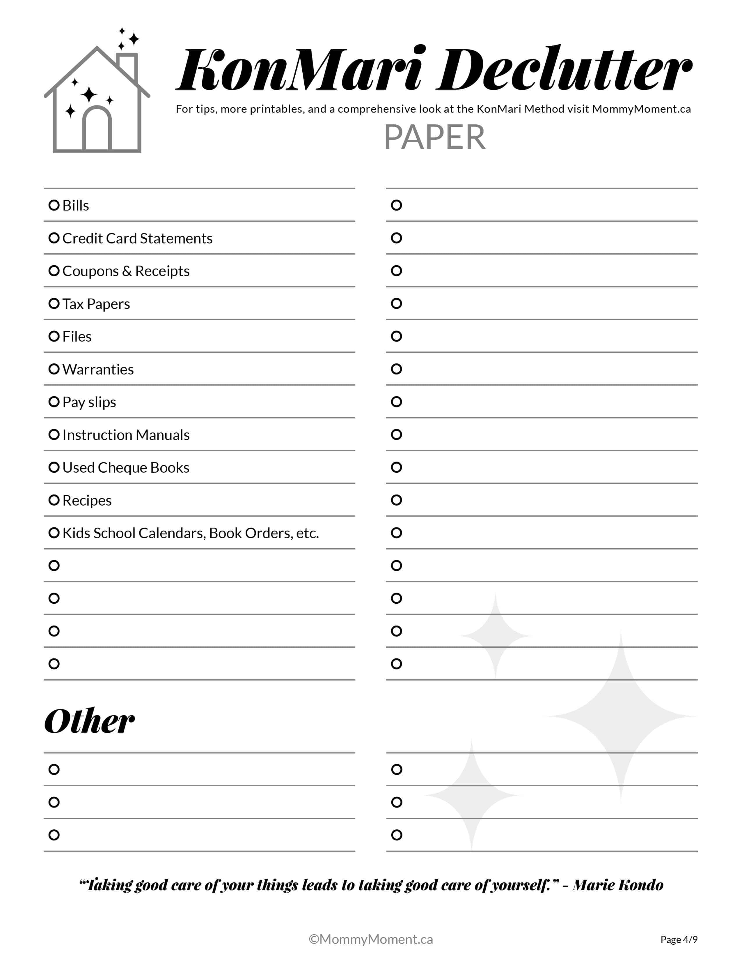 HOW TO DECLUTTER PAPER USING THE KONMARI METHOD - Mommy Moment