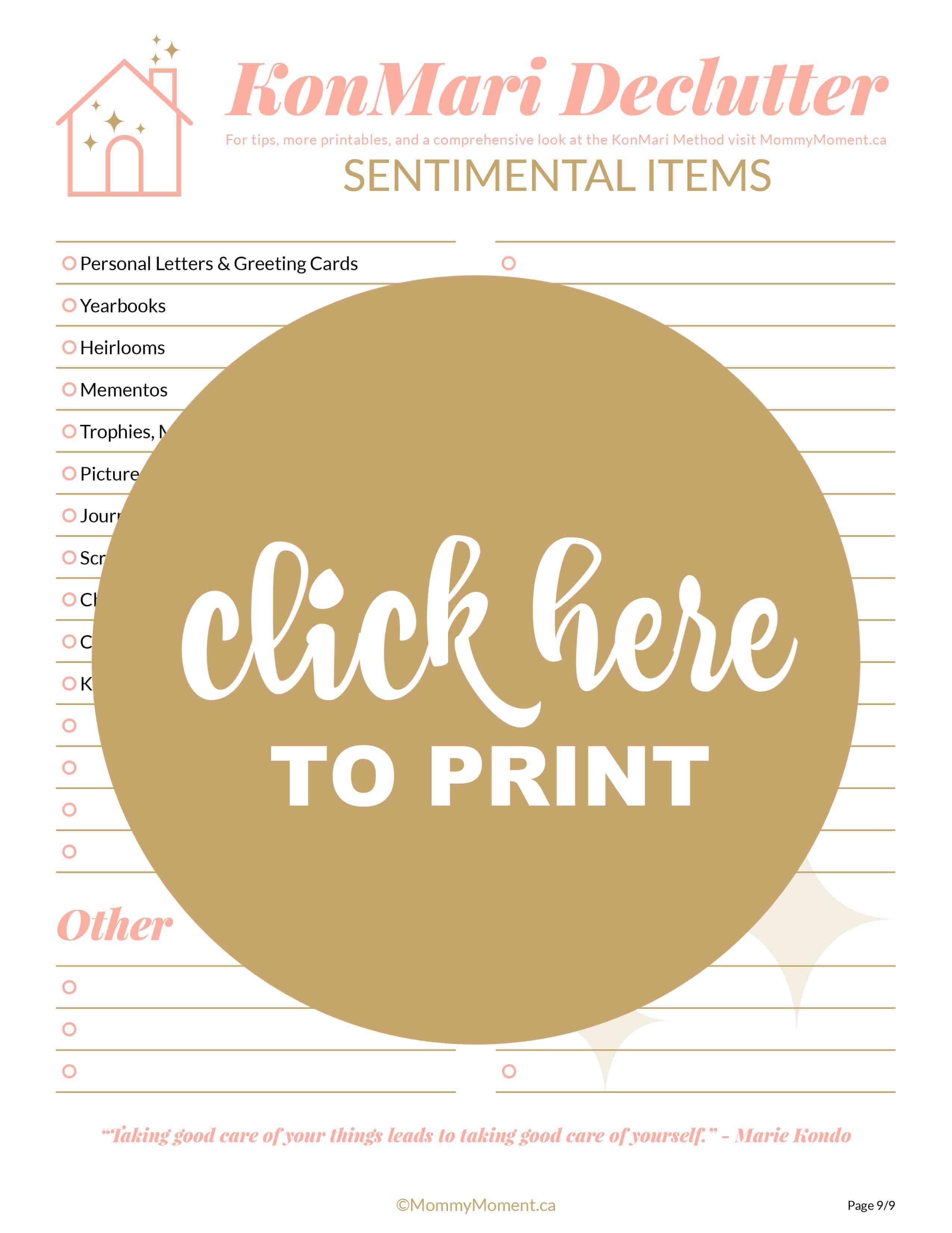 HOW TO DECLUTTER SENTIMENTAL ITEMS USING THE KONMARI METHOD - Mommy Moment
