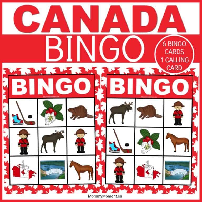 CANADIAN BINGO GAME - Mommy Moment